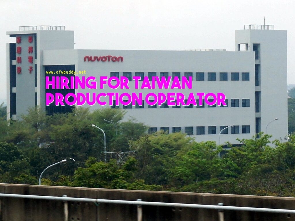 Js Contractor Hiring: Production Operator for Nuvoton Technology Corp ...