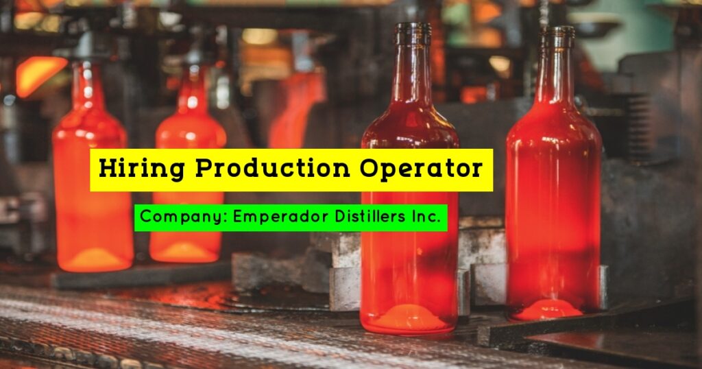 Local Hiring Production Operator for Emperador Distillers Inc.