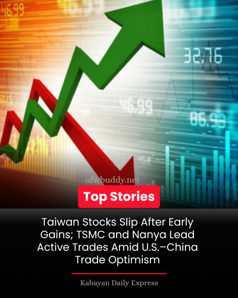 Taiwan Stocks Slip After Early Gains; TSMC and Nanya Lead Active Trades Amid U.S.–China Trade ...