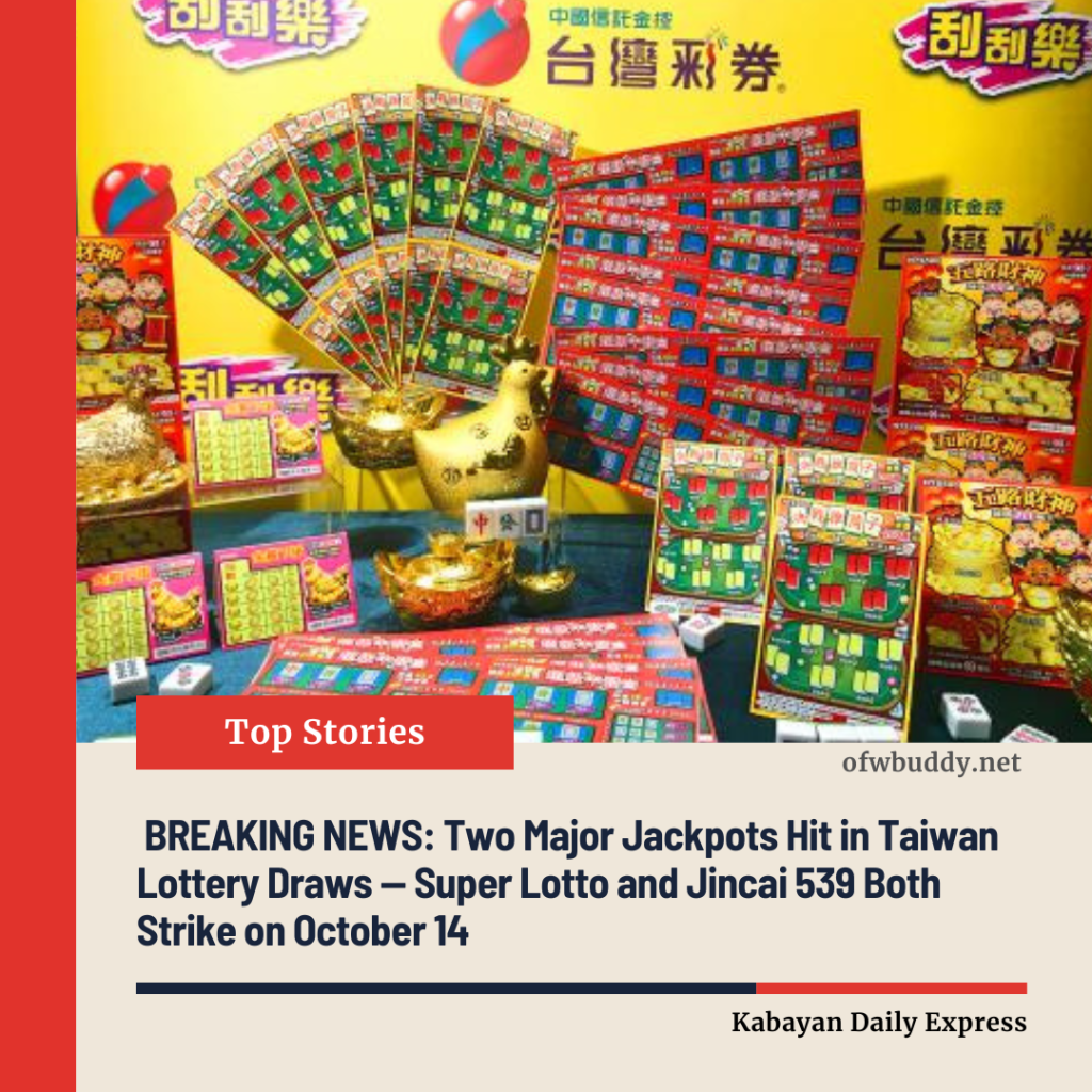 BREAKING NEWS: Two Major Jackpots Hit in Taiwan Lottery Draws — Super ...