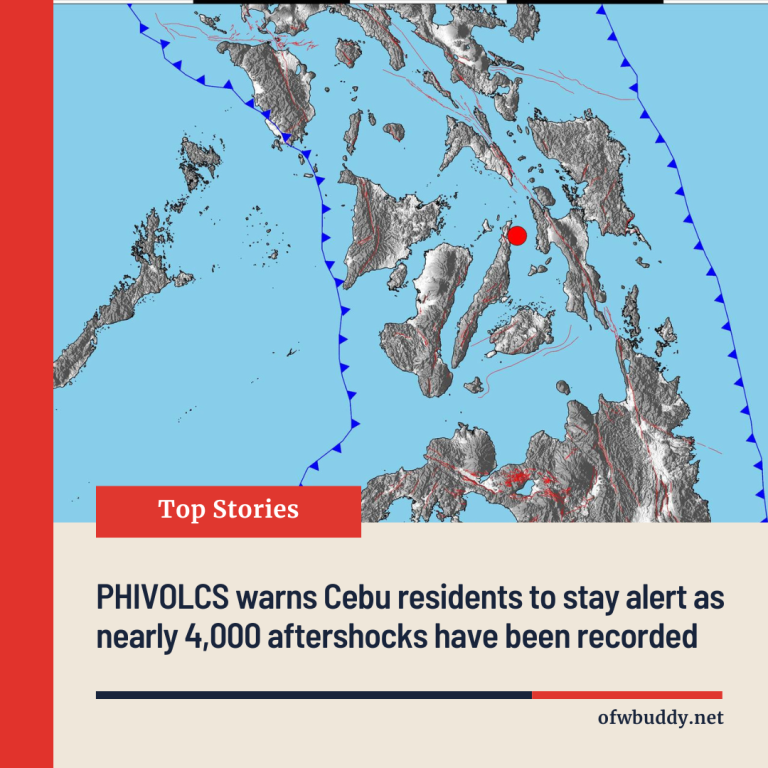 PHIVOLCS Urges Public to Remain Vigilant as Cebu Quake Aftershocks Continue