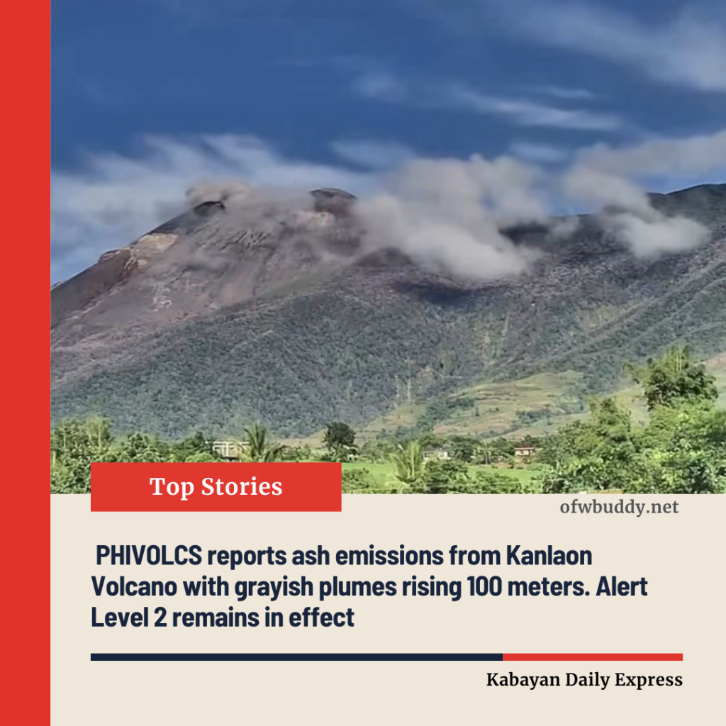 Ash Emission Observed at Kanlaon Volcano, Negros Island