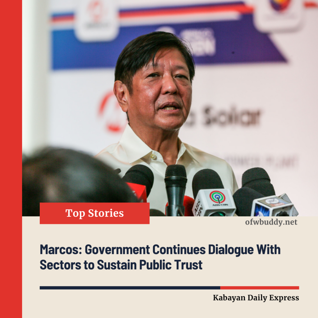 Marcos: Government Continues Dialogue With Sectors to Sustain Public ...