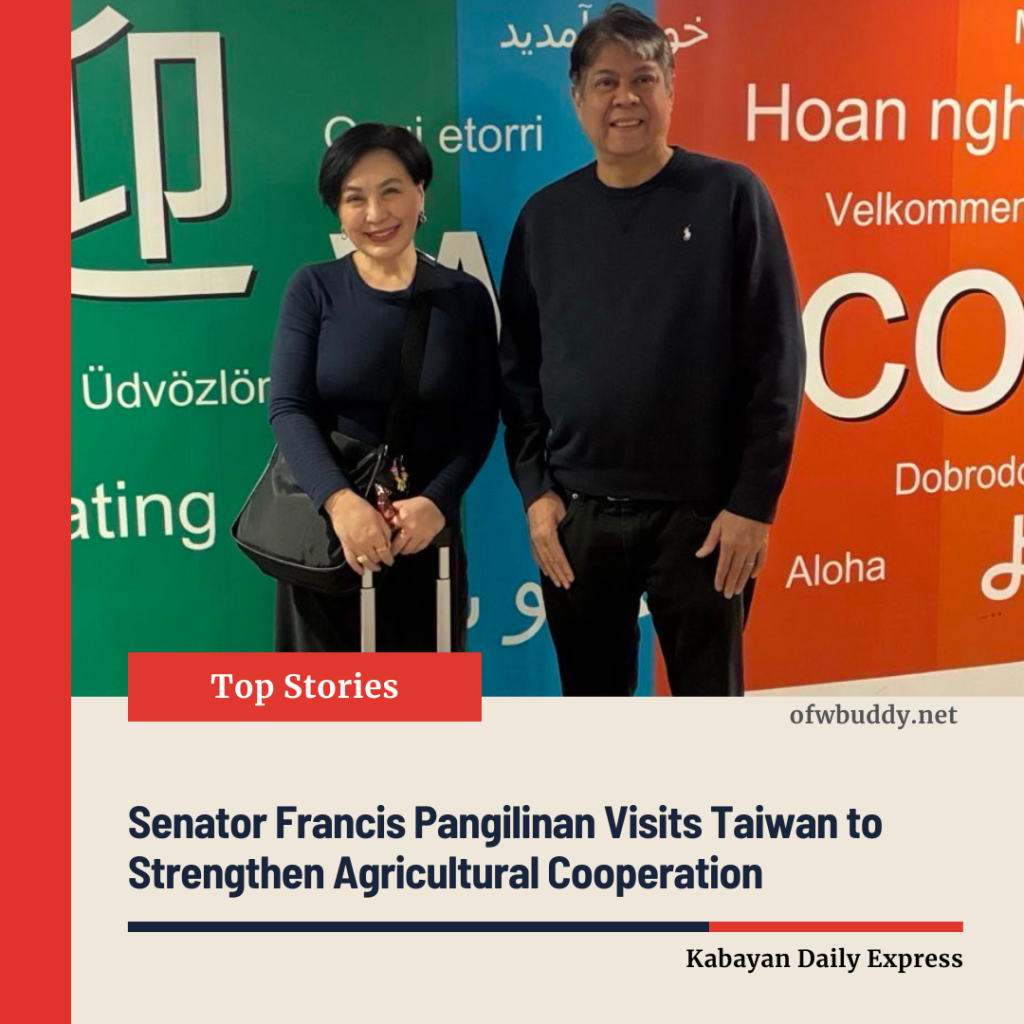 Senator Francis Pangilinan Visits Taiwan to Strengthen Agricultural ...