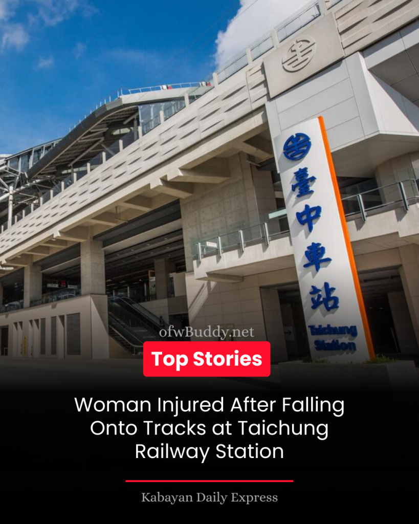 Woman Injured After Falling Onto Tracks at Taichung Railway Station