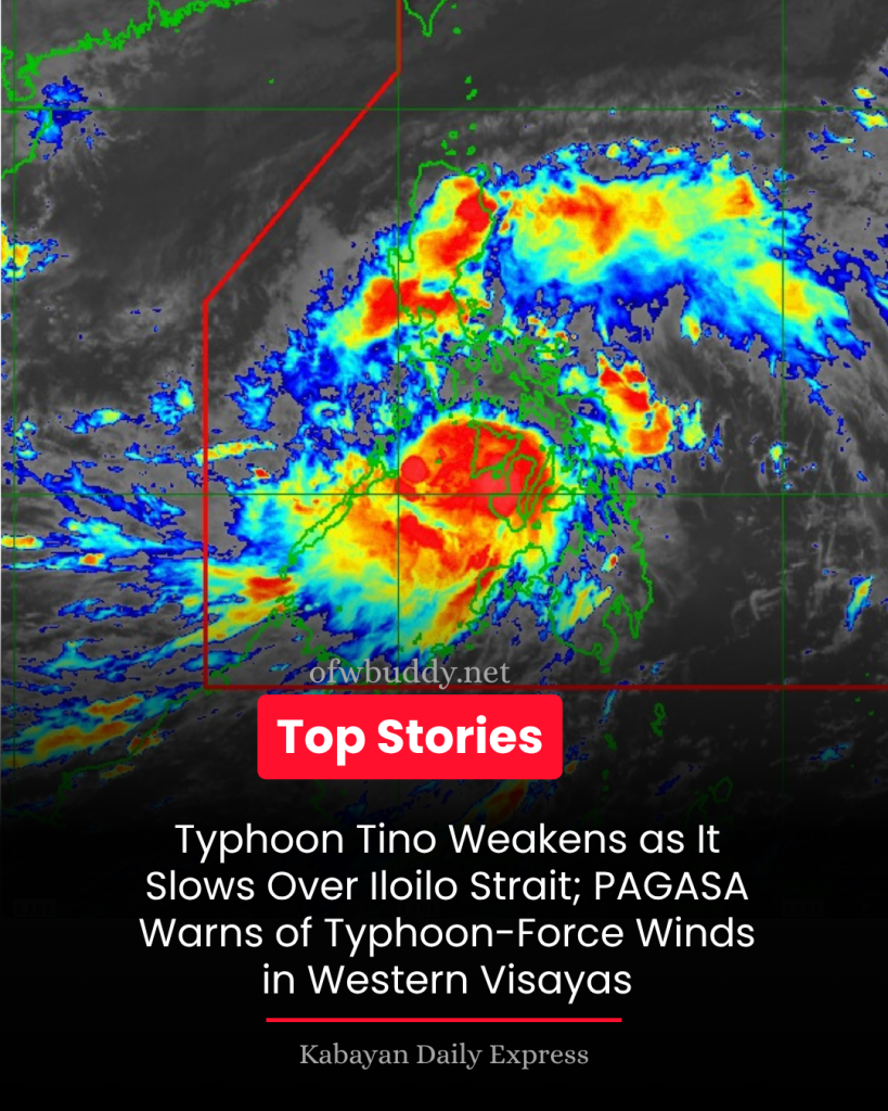 Typhoon Tino Weakens as It Slows Over Iloilo Strait; PAGASA Warns of ...