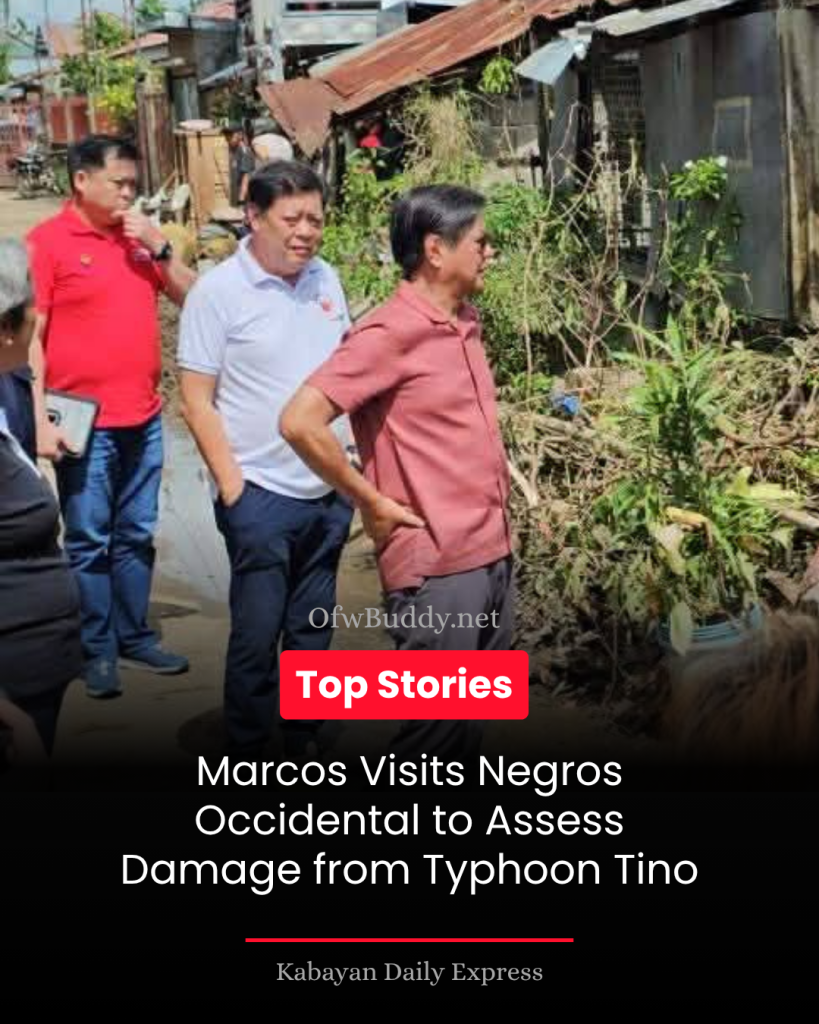 Marcos Visits Negros Occidental to Assess Damage from Typhoon Tino